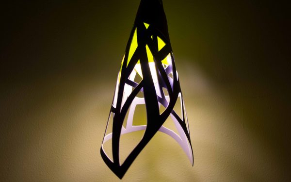 Hanging light using foam sheet - The Nomad Studio