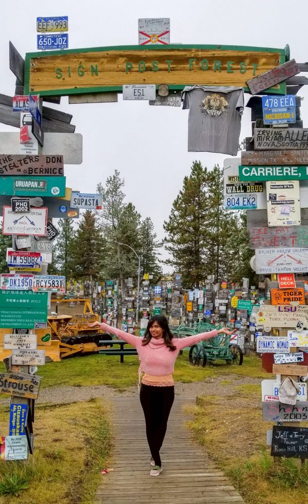 Signpost forest in Alaska Highway - Roadtrip 2018 - The Nomad Studio