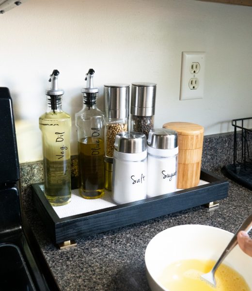 DIY Raised Wooden Tray - Kitchen Organizer | The Nomad Studio