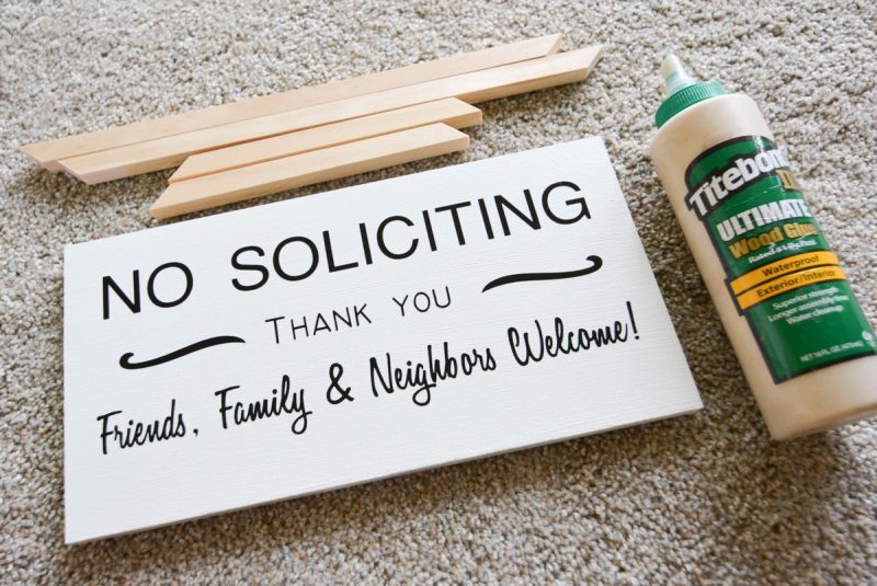 DIY No Soliciting sign + Free template - The Nomad Studio
