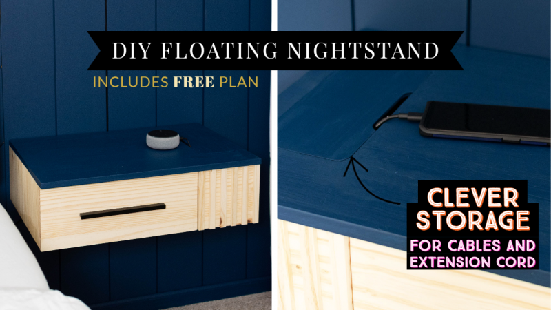 DIY Modern Floating Nightstand - The Nomad Studio
